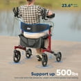 Zler Extra Wide Upright Walker - Stand Up Rollator, Supports Up to 500 ...