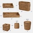 6PC Bathroom Accessories Set, Vanity Trays, qtip Canister, Square ...