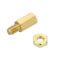 Uxcell 10mm+6mm M4 Standoff Screws 40 Pack Brass Hex Standoffs Nuts ...