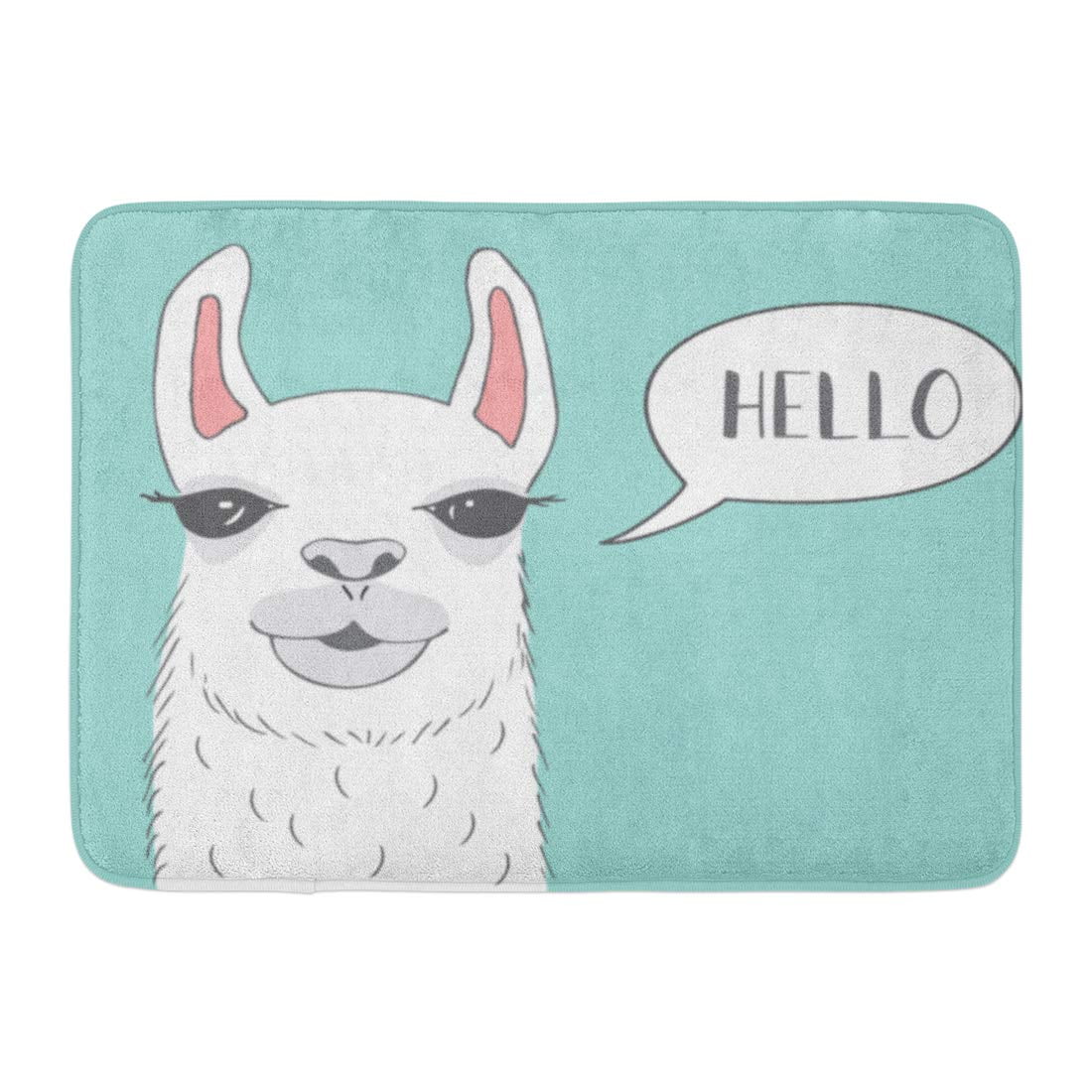SIDONKU Llama Lama Alpaca Color Hello Call Out Sign Cartoon Furry Chile ...