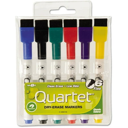 Quartet ReWritables Mini Dry-Erase Markers, 6-Pack - Walmart.com