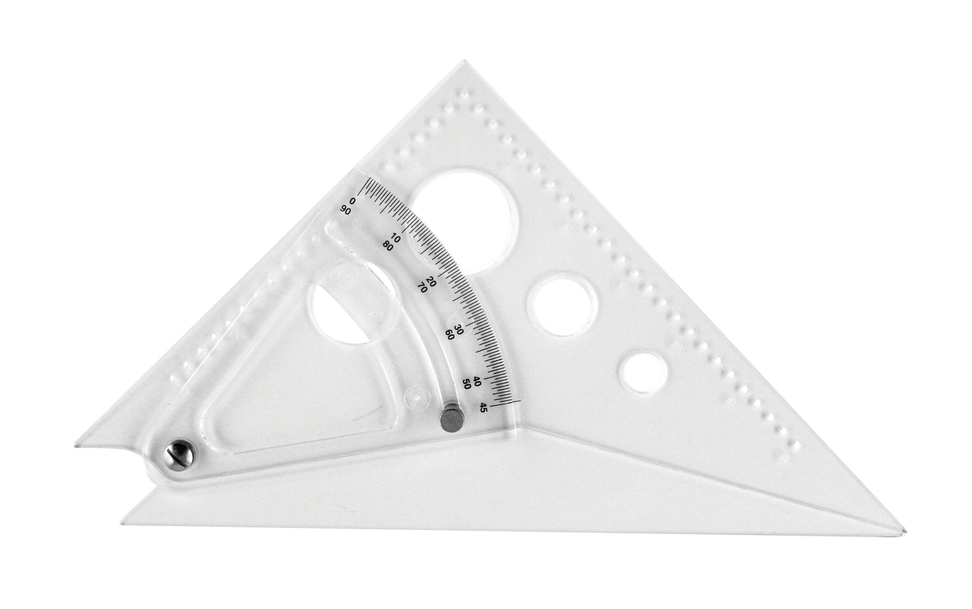 Westcott Adjustable Triangle Ruler, 8", Plastic, Imperial/Metric, for ...