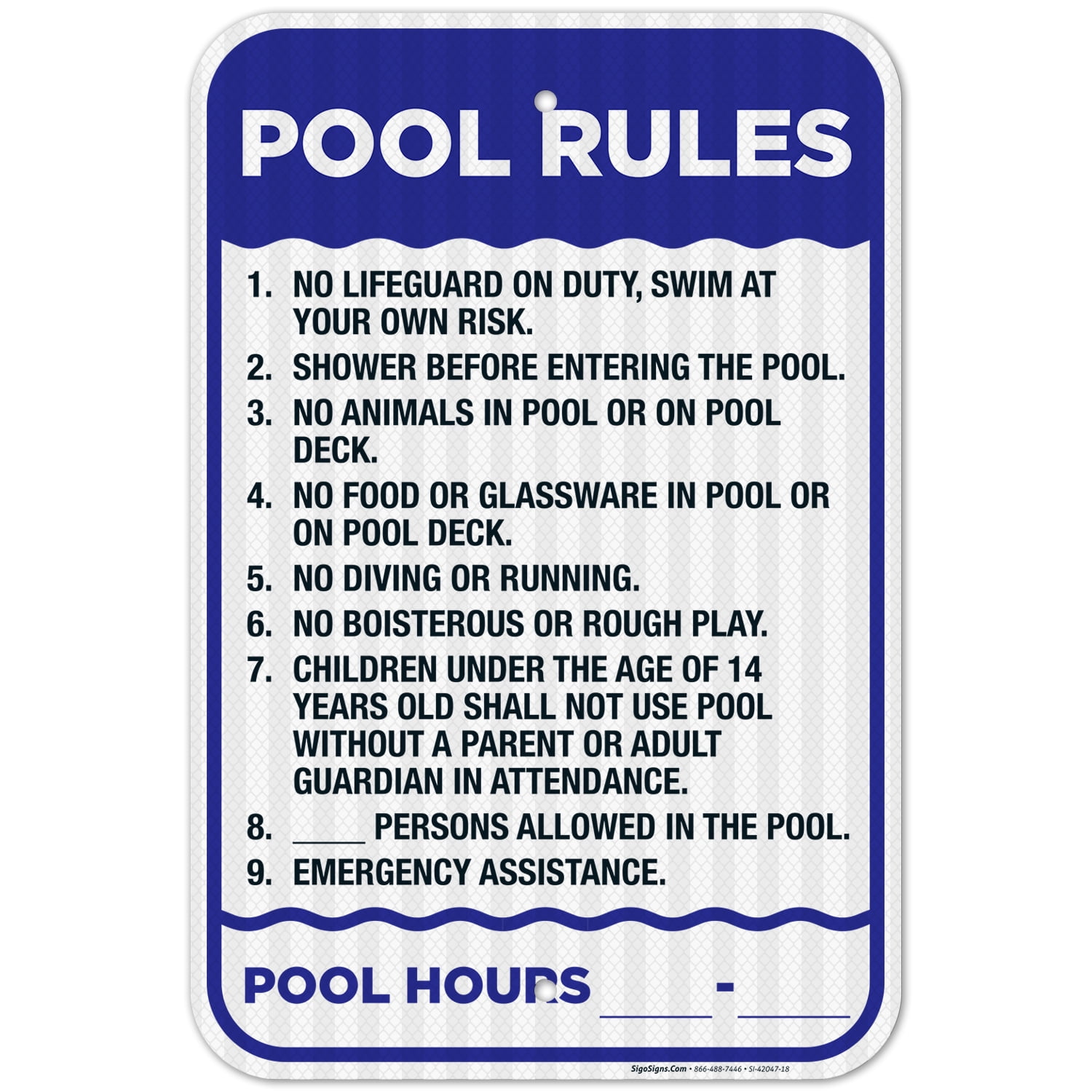 Pool Rules Sign, - Walmart.com