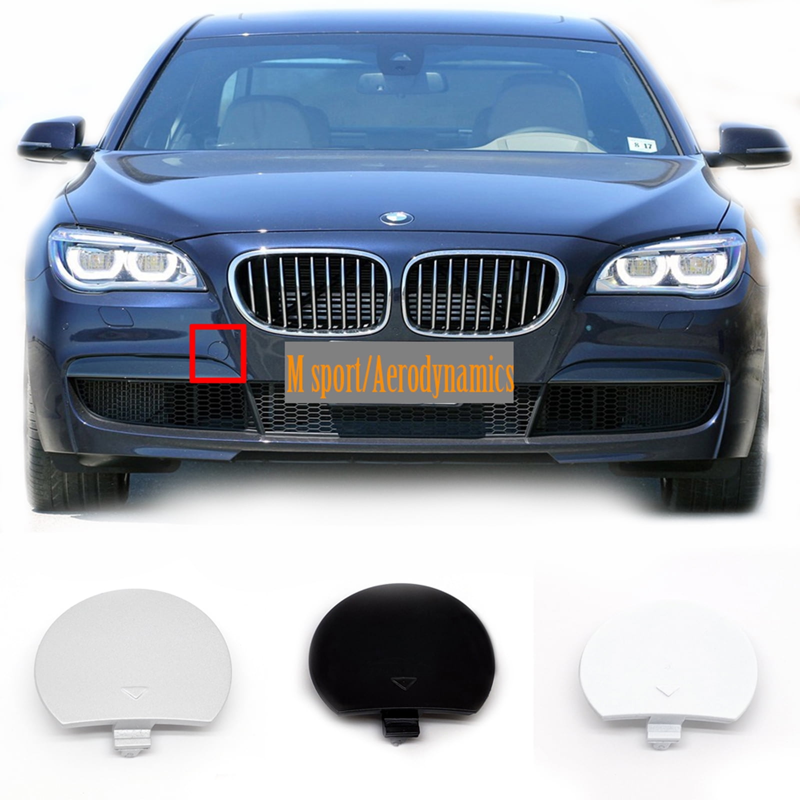 Trimla Front TOW Cover for 09-15 BMW 7 series M Aerodynamics/Sport F01 F02 F03 725d 730d 730i ...