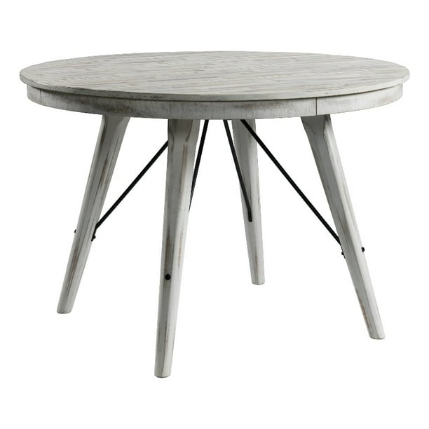 Intercon Furniture Modern Rustic 52" Round Wood Counter Table in White ...