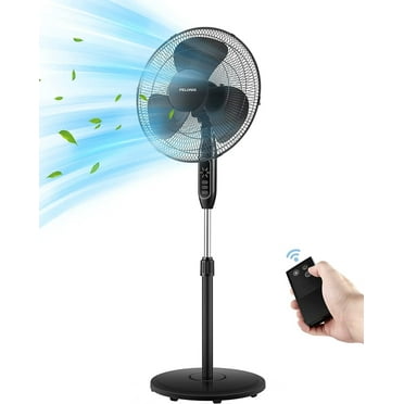 16" Stand Fan with Pedestal Base, Height Adjustable Pedestal Fan with ...