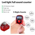 6-Pack Digital Tally Finger Counter with Led, Colorful Tasbeeh Tasbih 5 ...