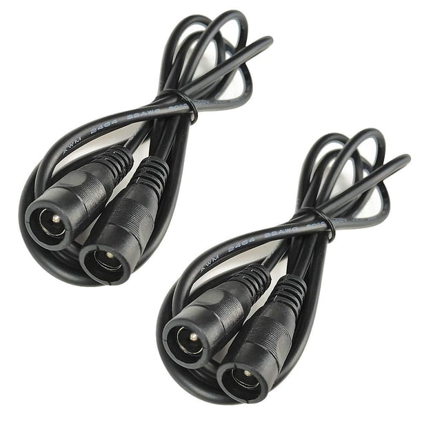 DZYDZR 2pcs 1 Meter 2.1mm x 5.5mm DC 12V Adapter Cable DC Plug ...