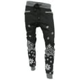 Ma Croix Mens Slim Fit Jogger Pants With Multi Designs Hip Hop Stripe