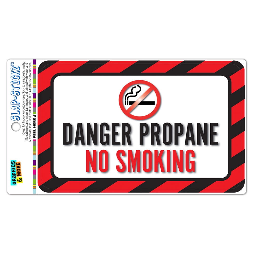 Danger Propane No Smoking SLAP-STICKZ(TM) Automotive Car Window Locker ...