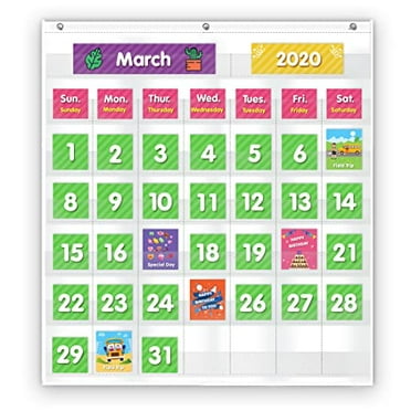Teacher Created Resources, TCR20748, Black Calendar Pocket Chart, 1 ...