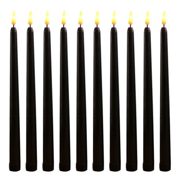Spring Deals! Black LED Taper Candles Window Candles Candle Lights Long ...
