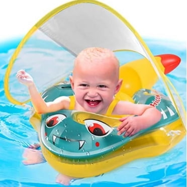 SwimWays Infant Toddler Baby Spring Float with Sun Shade, Water Seat ...
