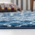 SAFAVIEH Tulum Glen Moroccan Geometric Runner, 2' x 5', Navy/Ivory ...