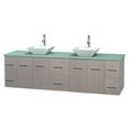 Wyndham Collection Centra 80" Double Bathroom Vanity in Matte White ...