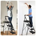 Elevon Collapsible 4-Step Stool, Anti-Slip Pedal, 330lbs Steel Ladder ...