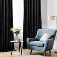 Black Velvet Curtains 92" Long, Premium Blackout Thermal Insulated ...