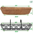 Y&M 24" Horse Trough Window Boxes with Coco Liner, Patio Long Balcony ...