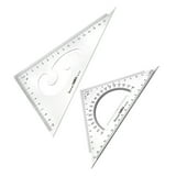 Uxcell Triangle Ruler Square Set 30/60, 45/90 Degrees 17cm/18cm ...