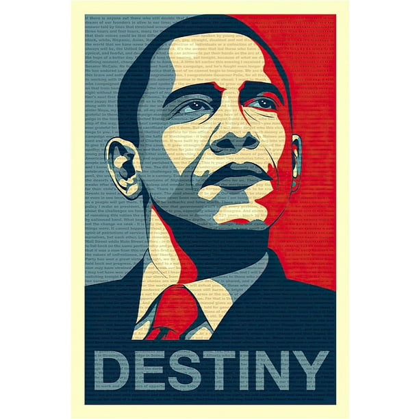 Barack Obama - Pop-Art Poster / Print (Destiny) - Walmart.com - Walmart.com