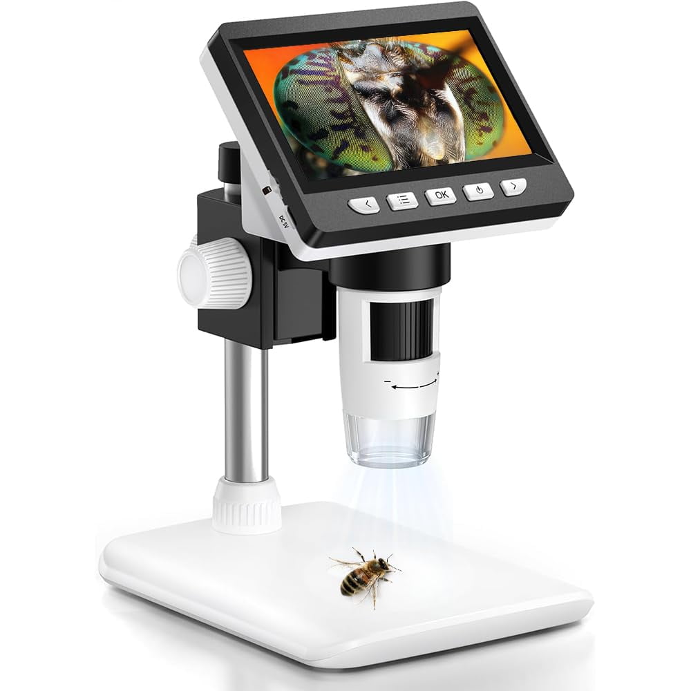 Microscopio digital JESWO USB LCD de 4,3 pulgadas con aumento de 50-1000X | Bodega Aurrera en línea