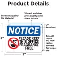 (2 Pack) Please Keep This Office Fragrance Free Sign - Walmart.com