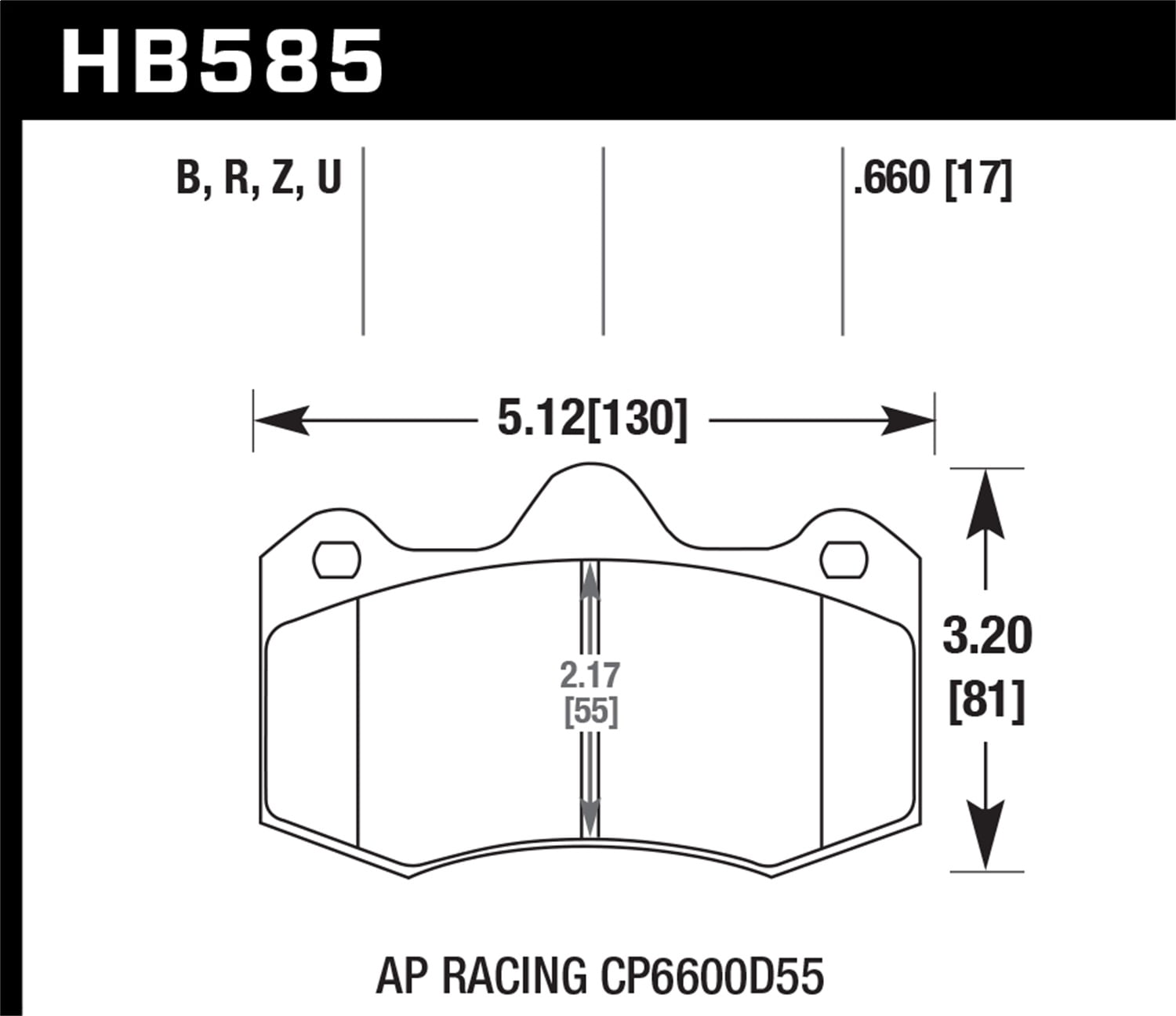 Hawk AP Racing CP 6600 DTC-70 Race Brake Pads - Walmart.com - Walmart.com