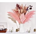 Coolmade Natural Dried Pampas Grass Bouquet | 17 Inch Blush Pink Pampas ...