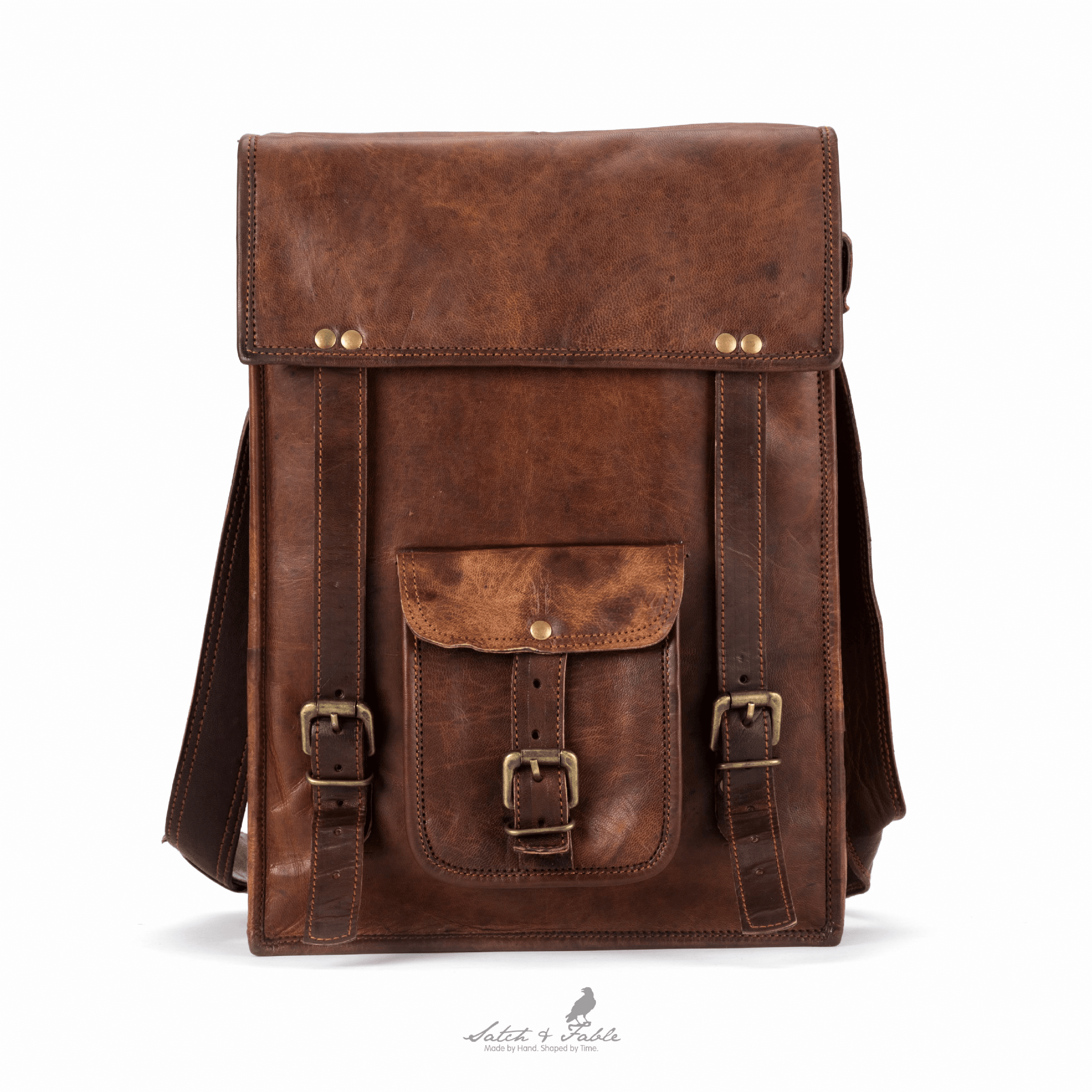 Handmade Moroccan goat Leather Backpack Satchel - Vertical - Walmart.com