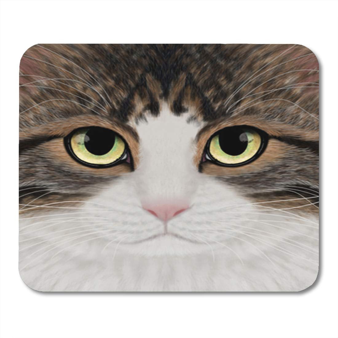KDAGR Portrait of The Face Brindle Tabby Cat by Steven Mousepad Mouse ...