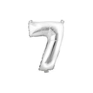 16" Silver Number 7 Balloon with Ribbon, 1 count - Walmart.com