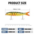 TARUOR 5.5 inches / 140 mm Multi Jointed Swimbait Sinking Bait Lifelike ...