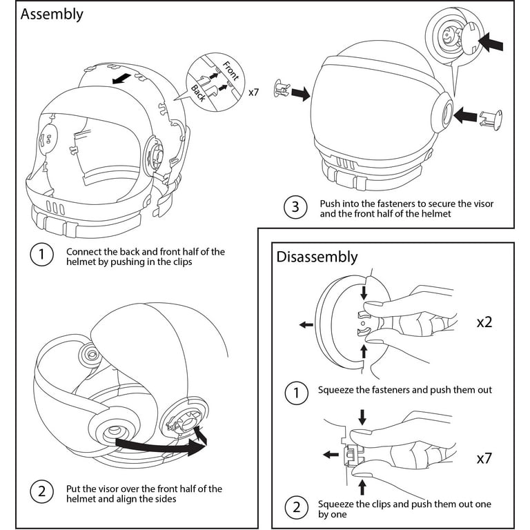 Astronaut Helmet Diagrams
