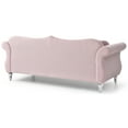 Homestock Upholstered Tufted Pink Sofa with Antique Appeal - Walmart.com