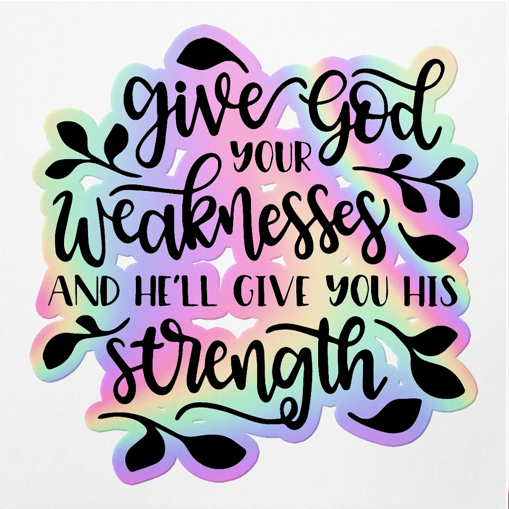 Vinyl Stickers Decals Of Give Weakness - Apply On Any Smooth Surfaces ...