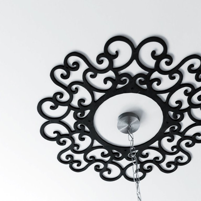 Iron Scroll Ceiling Medallions | Shelly Lighting