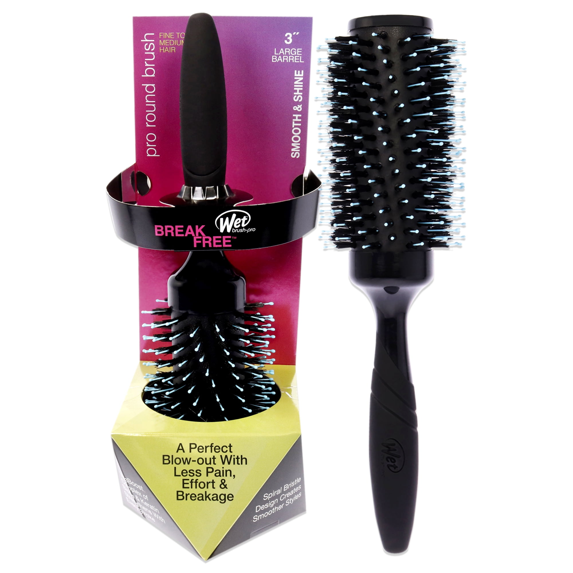 Pro Smooth and Shine Round Brush - Fine-Medium Hair - Walmart.com