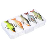 5pcs Multi Jointed Swimbait 6cm 4.7g 6 Segment Lifelike Artificial Hard ...