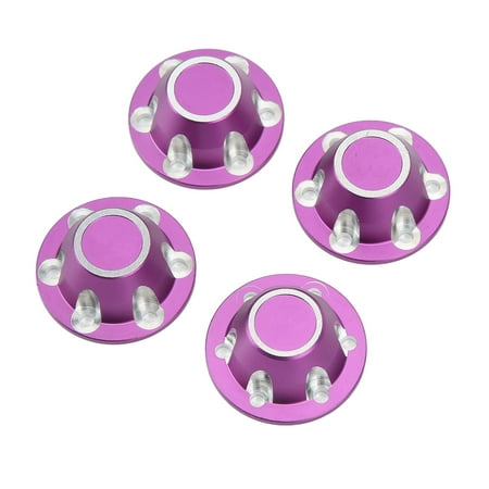 Wheel Hub Dust , Wheel Hubcaps Stable Performance For 1/6 RC Car Purple ...
