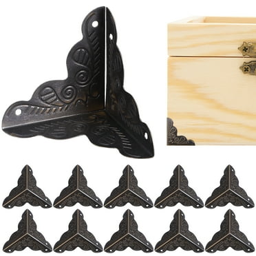 12Pcs Corner Bracket Metal Corner Protector Jewelry Box Wooden Case DIY ...