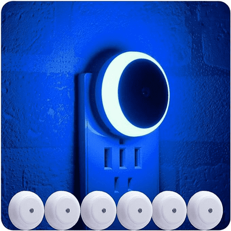 6 Pack Blue Bright Night Light, Dusk to Dawn Plug，LED Night Lights Plug ...