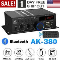 LineYDI 800W 2 Channel bluetooth Mini HIFI Power Amplifier Audio Stereo ...