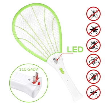 (2 Pack) Handheld Electric Bug Zapper Battery Powered Racket Assorted ...