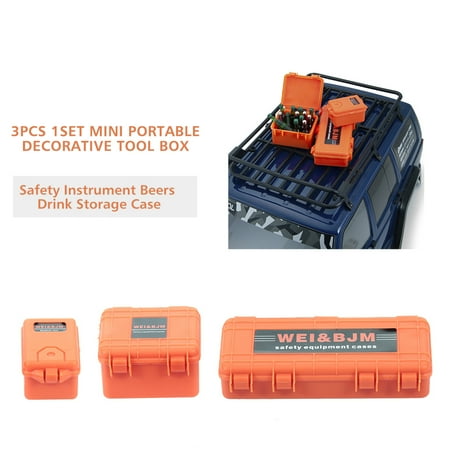 1/10 RC Car Safety Equipment Case 3pcs Decorative Tool Box Screws ...