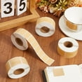 4 Rolls 4 Sizes Kraft Paper Rectangle Blank Label Stickers 15~50x25x0 ...