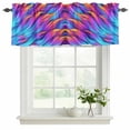 Abstract Art 2 Panels Kitchen Valance, Blue Purple Yellow Gradient ...