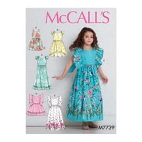 McCall's Sewing Pattern Children's/Girls' Dresses-6-7-8 - Walmart.com