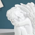 Cherub Resin Pen Holder Desk Organizer, White Sculpture Cute Pencil Cup ...