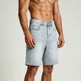 Chiccall Jean Shorts for Men Vintage Washed Denim Shorts Casual Baggy ...
