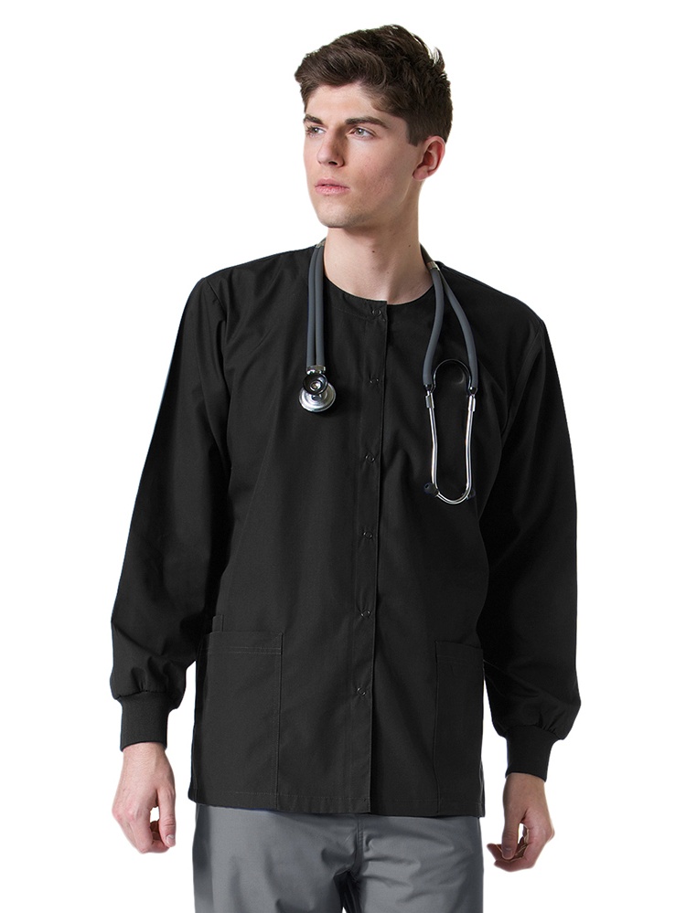 Tru Basic Unisex Snap Front Round Neck Jacket - Walmart.com